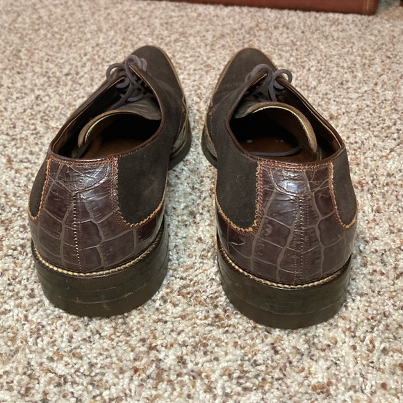 Stacy Adams | Shoes | Vintage Stacy Adams Suede Alligator Grain Brown ...